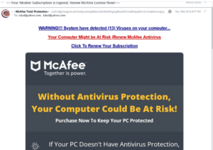 What Is McAfee Scam Email? Tips for Protection from McAfee Email Scam ...