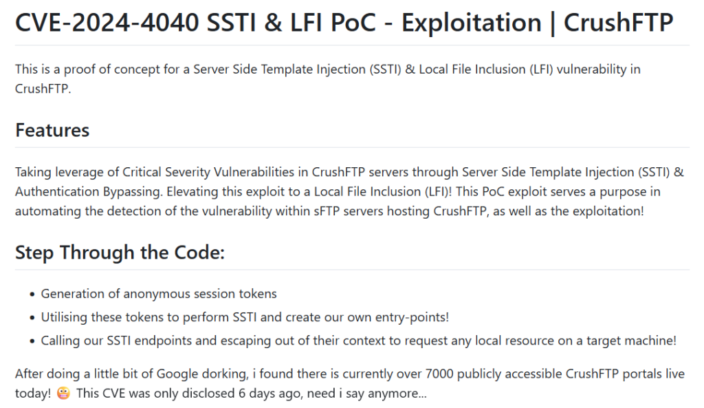 CrushFTP's Unauthenticated Access Flaw Discovered