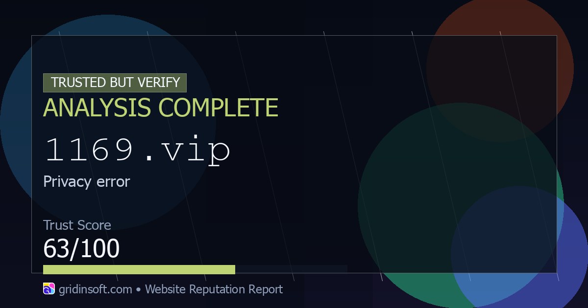 1169.vip - Safe or Scam? (63/100 Trust Score)