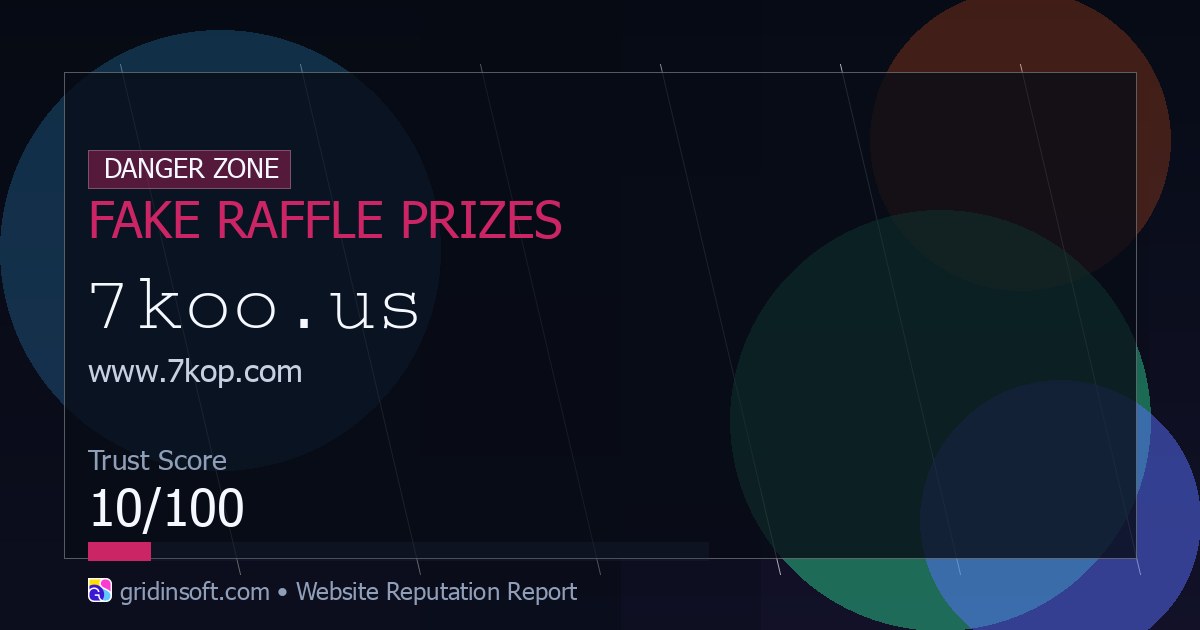 7koo.us Review: Prize Scam (10/100 Trust Score)