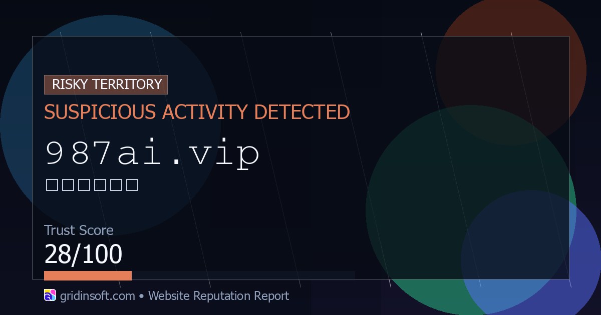 987ai.vip Scam Check: Blacklist Warning (11/100 Trust Score)