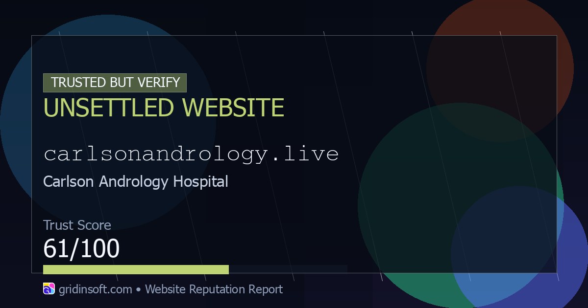 Carlsonandrology.live Scam Check: Blacklist Warning