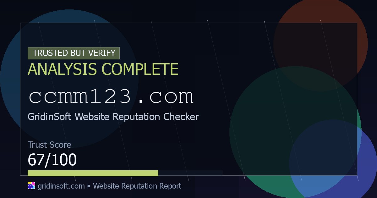 Ccmm123.com - Safe or Scam? (67/100 Trust Score)
