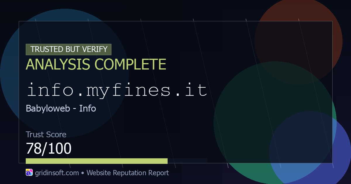 Info.myfines.it Review: Is It Safe? (78/100 Trust Score)
