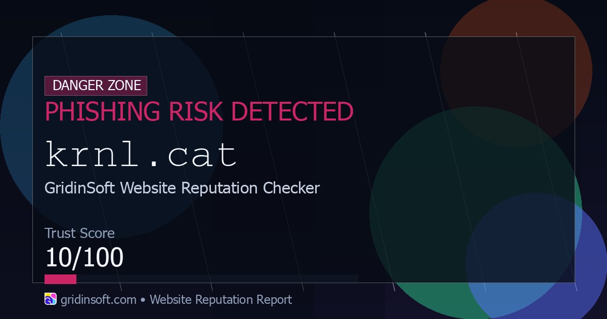 Krnl.cat Phishing Warning: Is It Safe? (10/100 Trust Score)