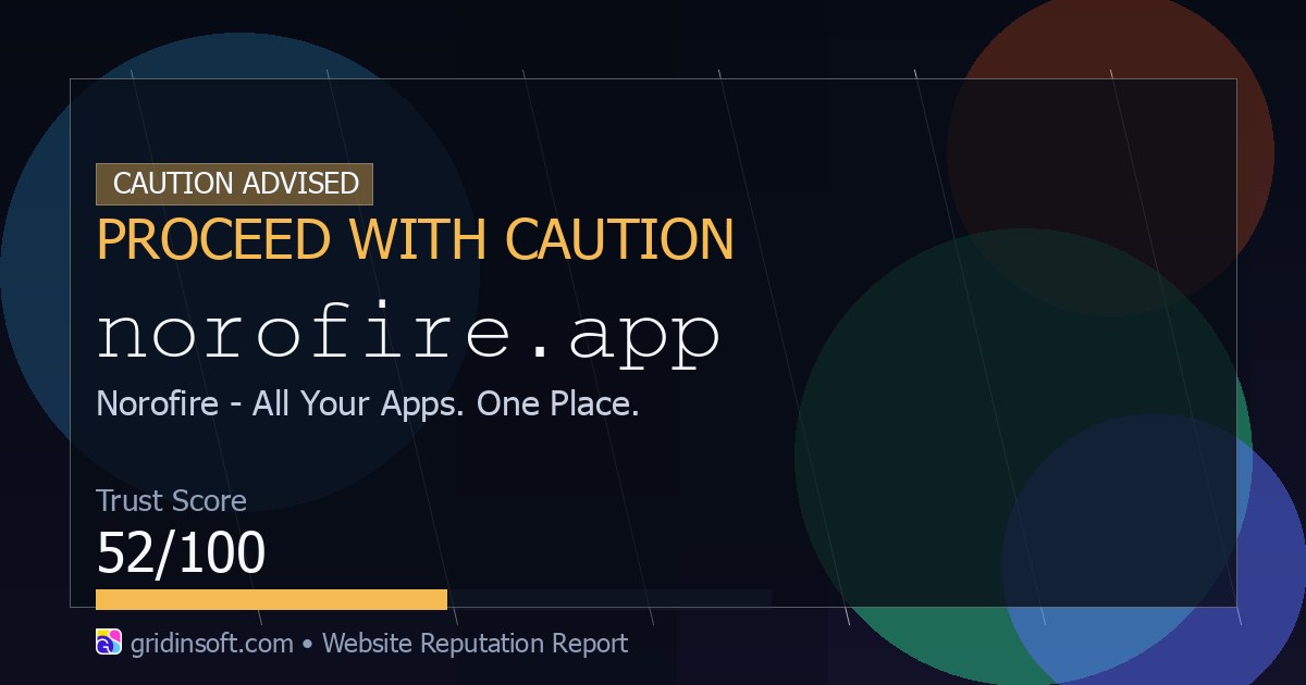 Norofire.app - Safe or Scam? (52/100 Trust Score)