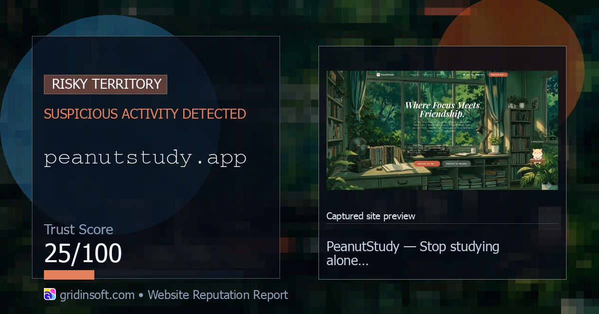 Peanutstudy.app Scam Check: Blacklist Warning (24/100 Trust Score)