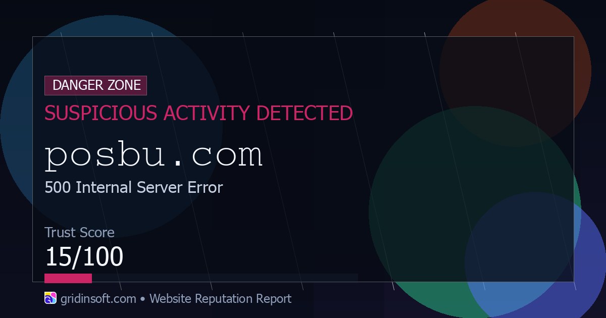 Posbu.com Scam Check: Blacklist Warning (1/100 Trust Score)