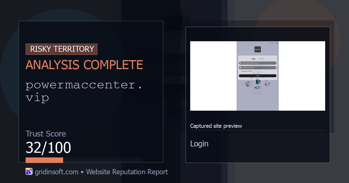 Powermaccenter.vip – Safe or Scam? (29/100 Trust Score)