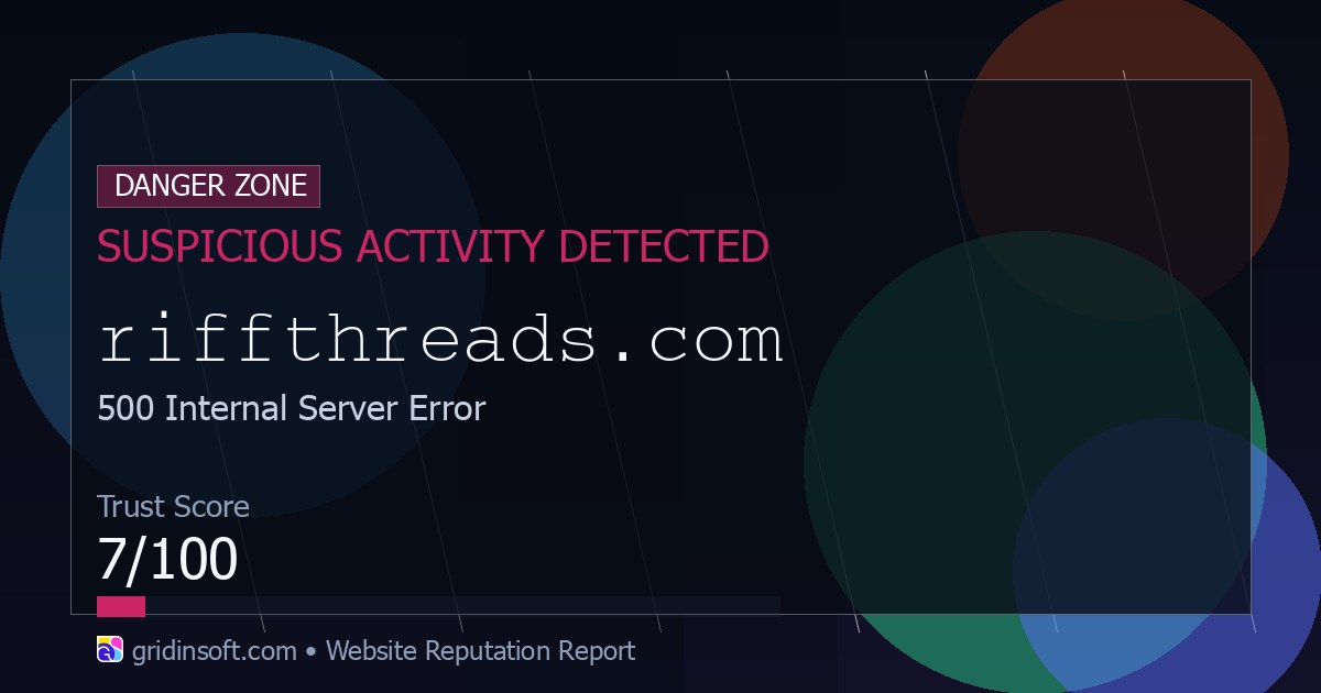 Riffthreads.com Scam Check: Blacklist Warning (7/100 Trust Score)