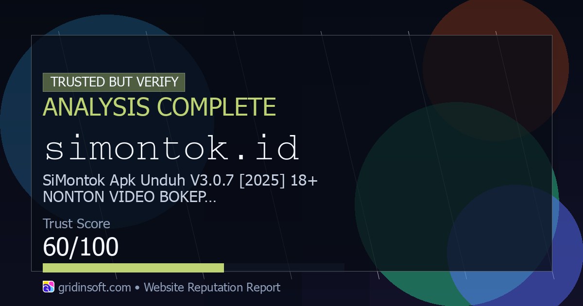 Simontok.id Movie Streaming Site Review (60/100 Trust Score)
