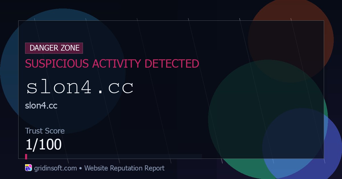 Slon4.cc Scam Check: Blacklist Warning (1/100 Trust Score)