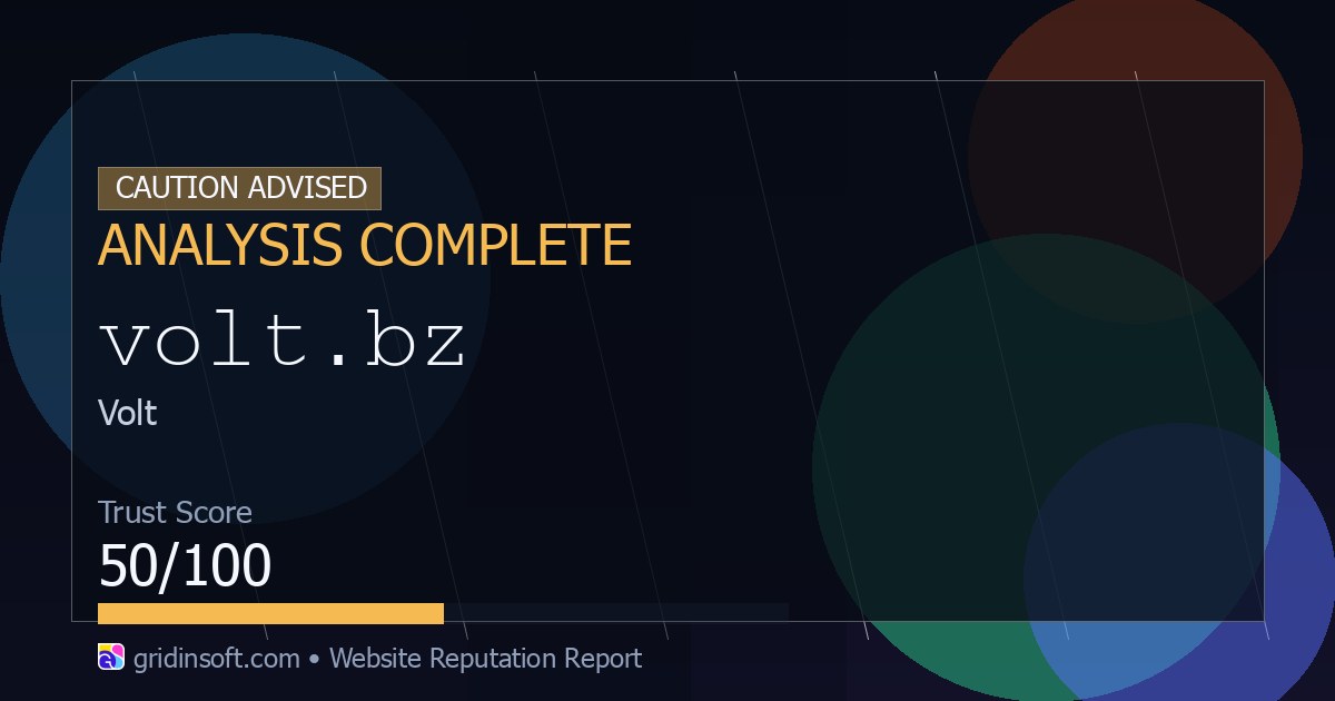 Volt.bz New Domain Warning (50/100 Trust Score)