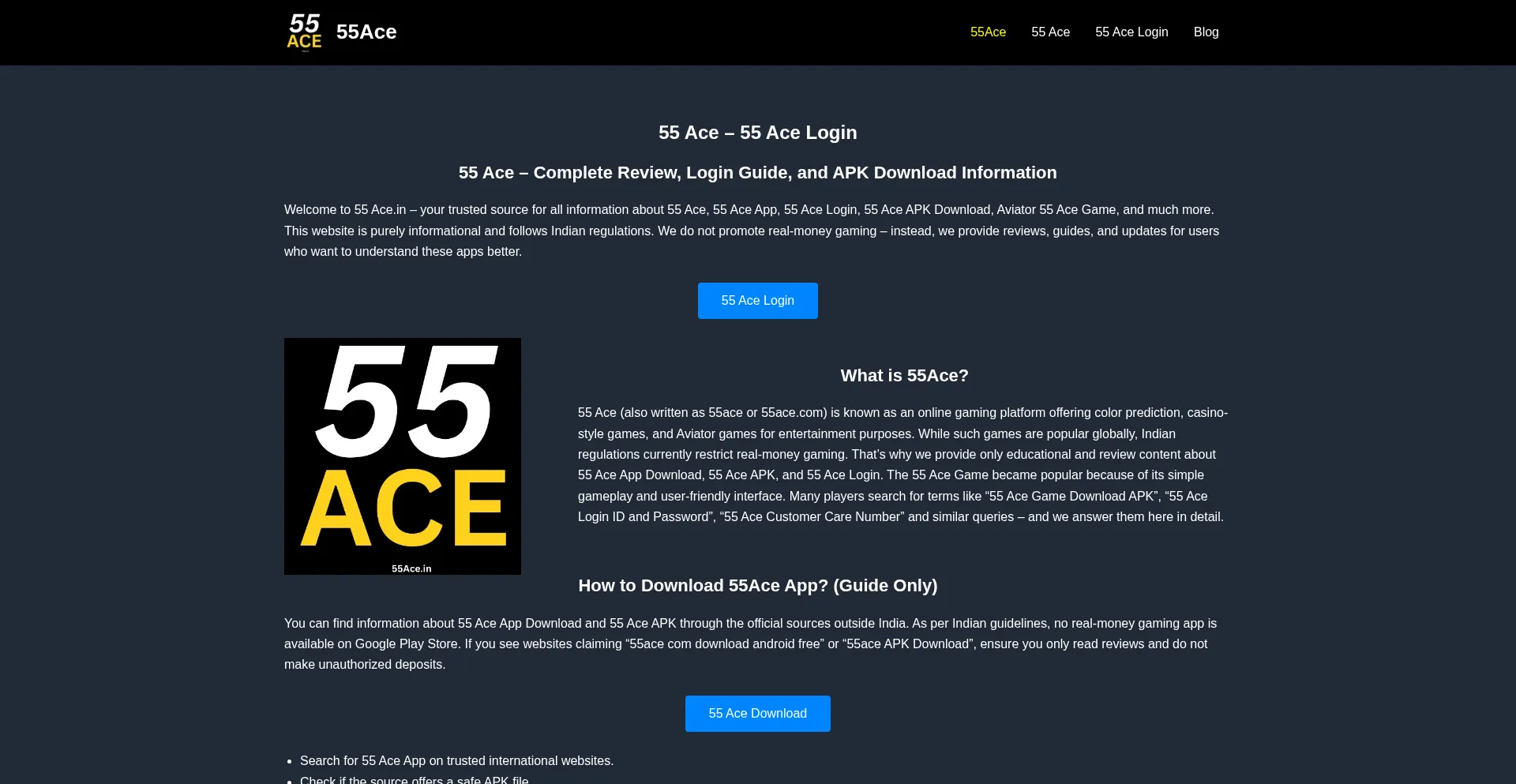 55ace.in - Safe or Scam? (58/100 Trust Score)