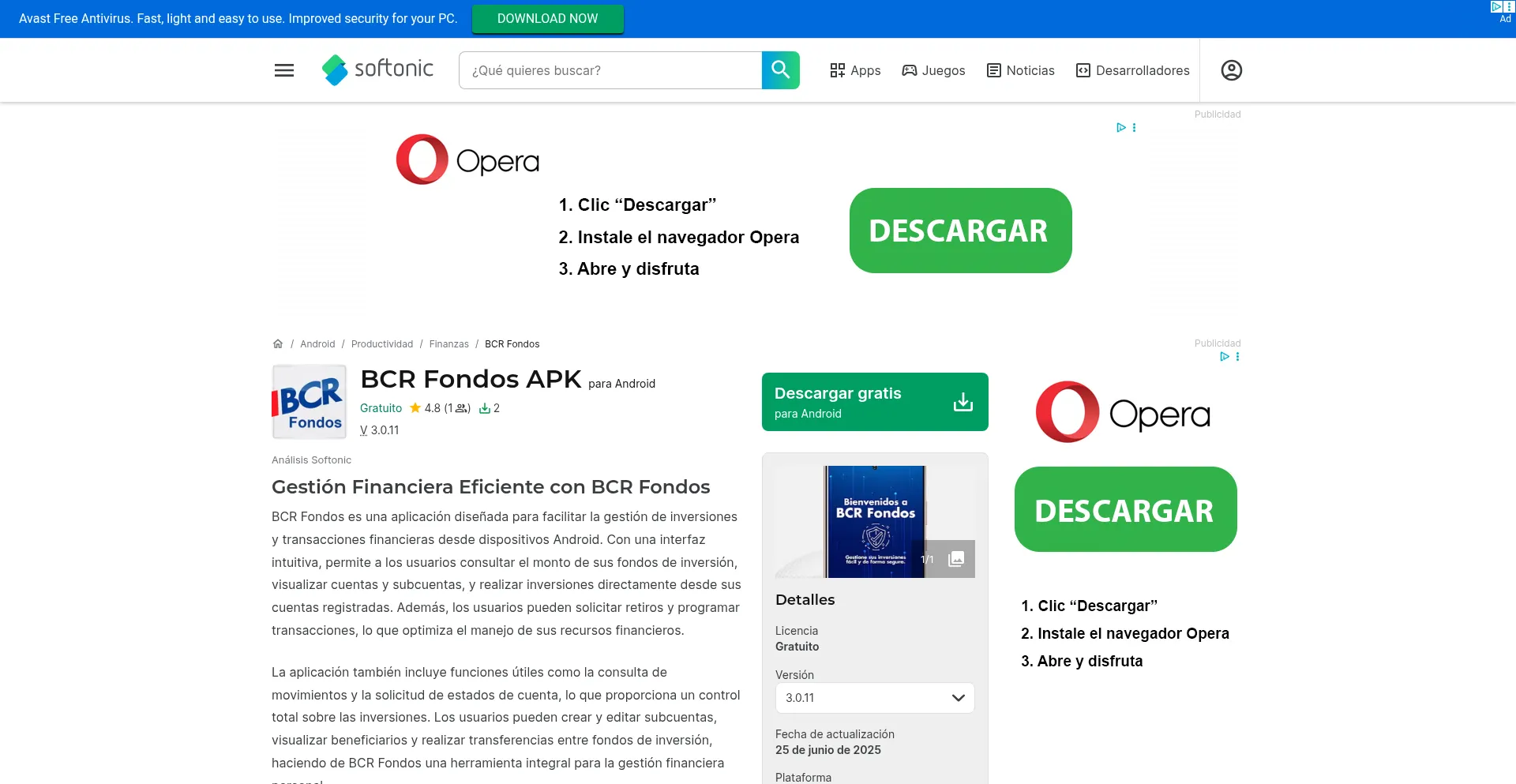 Bcr-fondos.softonic.com Reviews | Scam, Legit or Safe Check