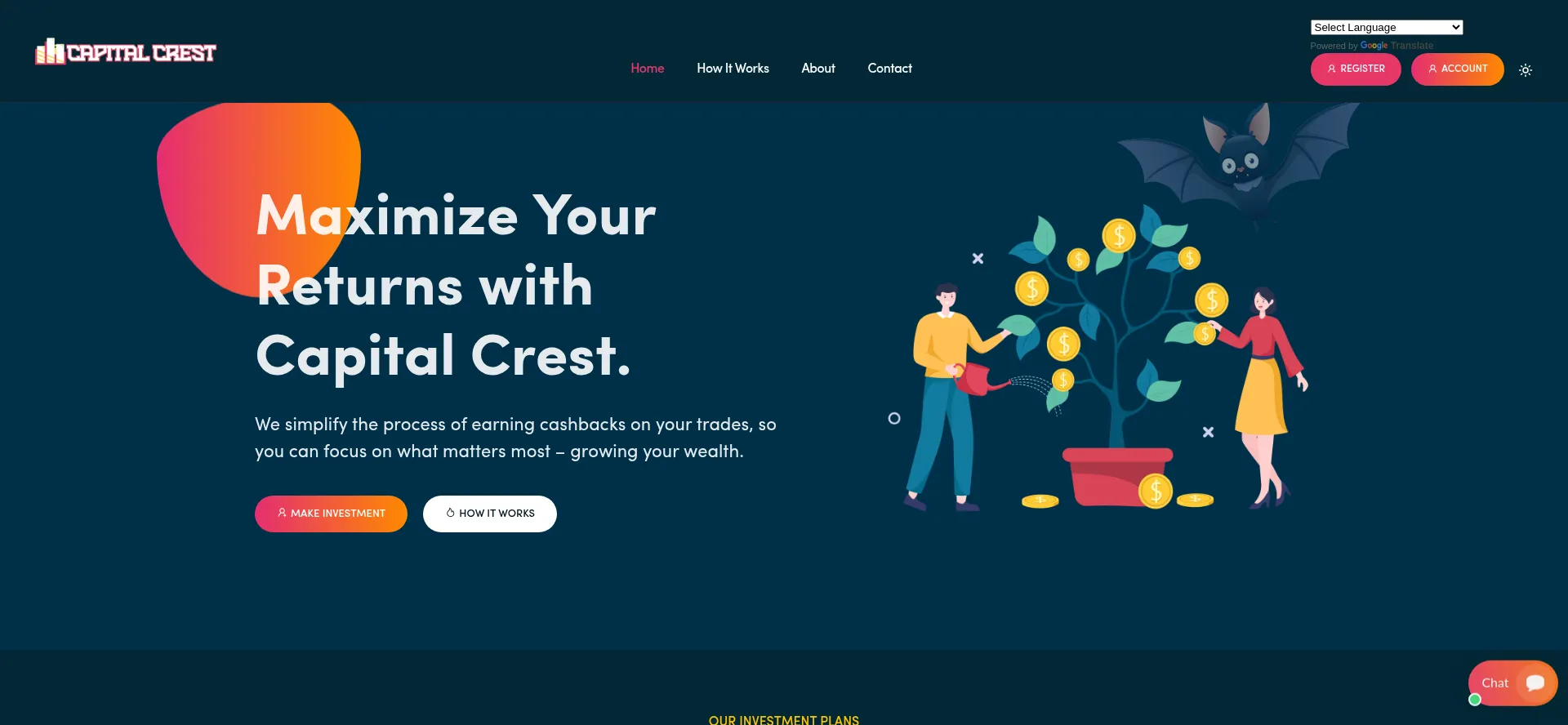 Capitalcrests.pro Review: Suspicious Website. Very low trust score: 3%