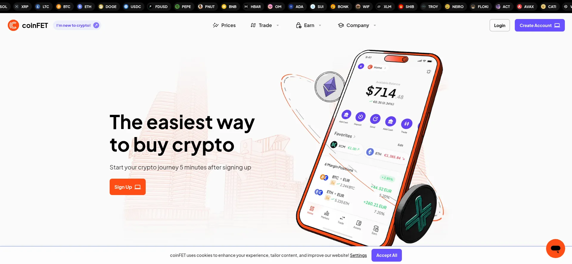 Coinfet.net Review: Suspicious Website. Low trust score: 25%