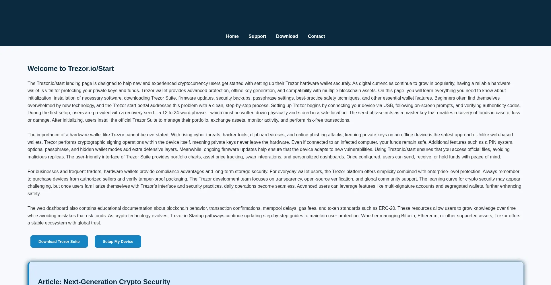 Com-trezor-io-start.pages.dev Reviews: Phishing, Legit or Safe Check