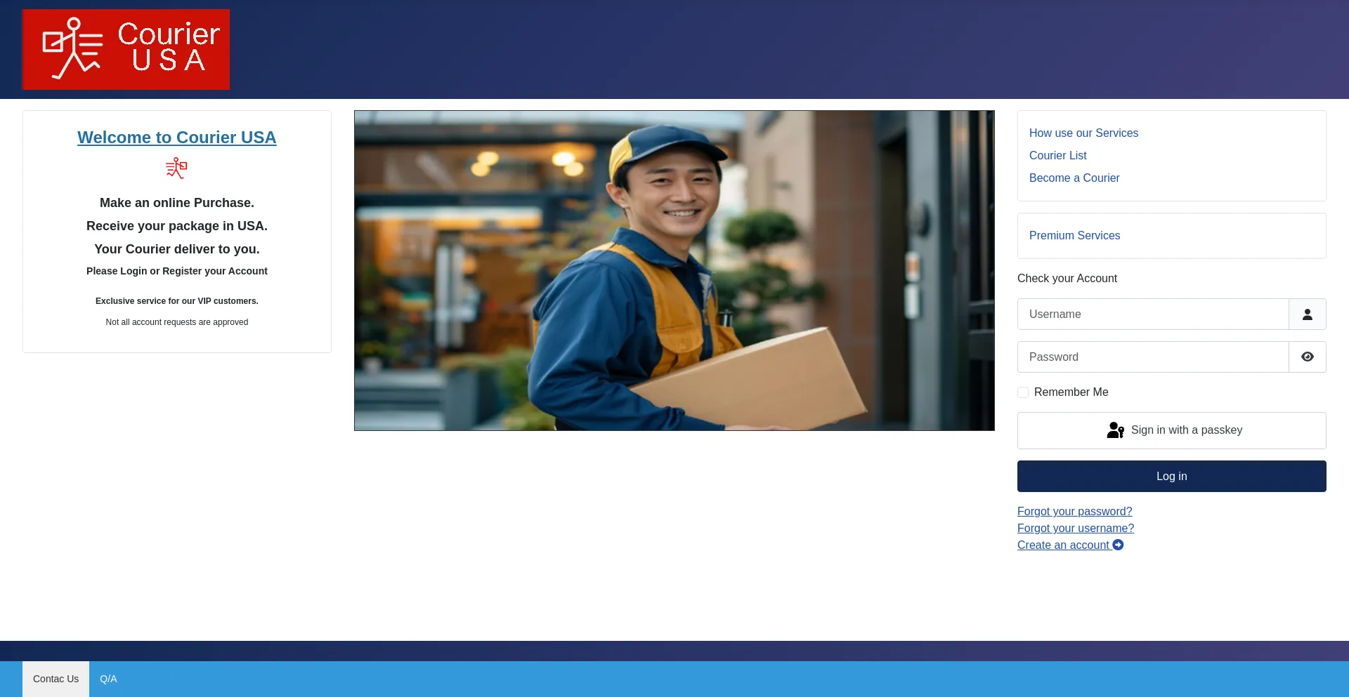 Courier-usa.com Review: Suspicious Website. Very low trust score: 5%