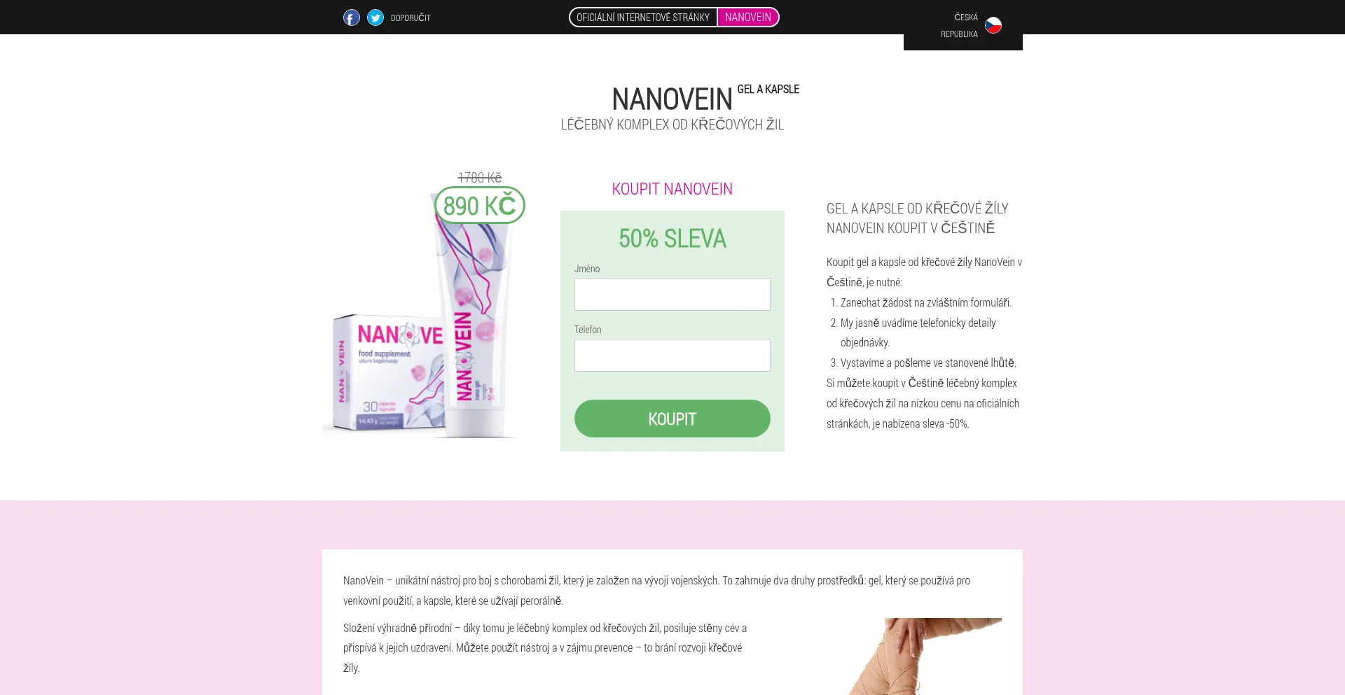 Cz.nanovein.eu Review: Suspicious Website. Low trust score: 20%