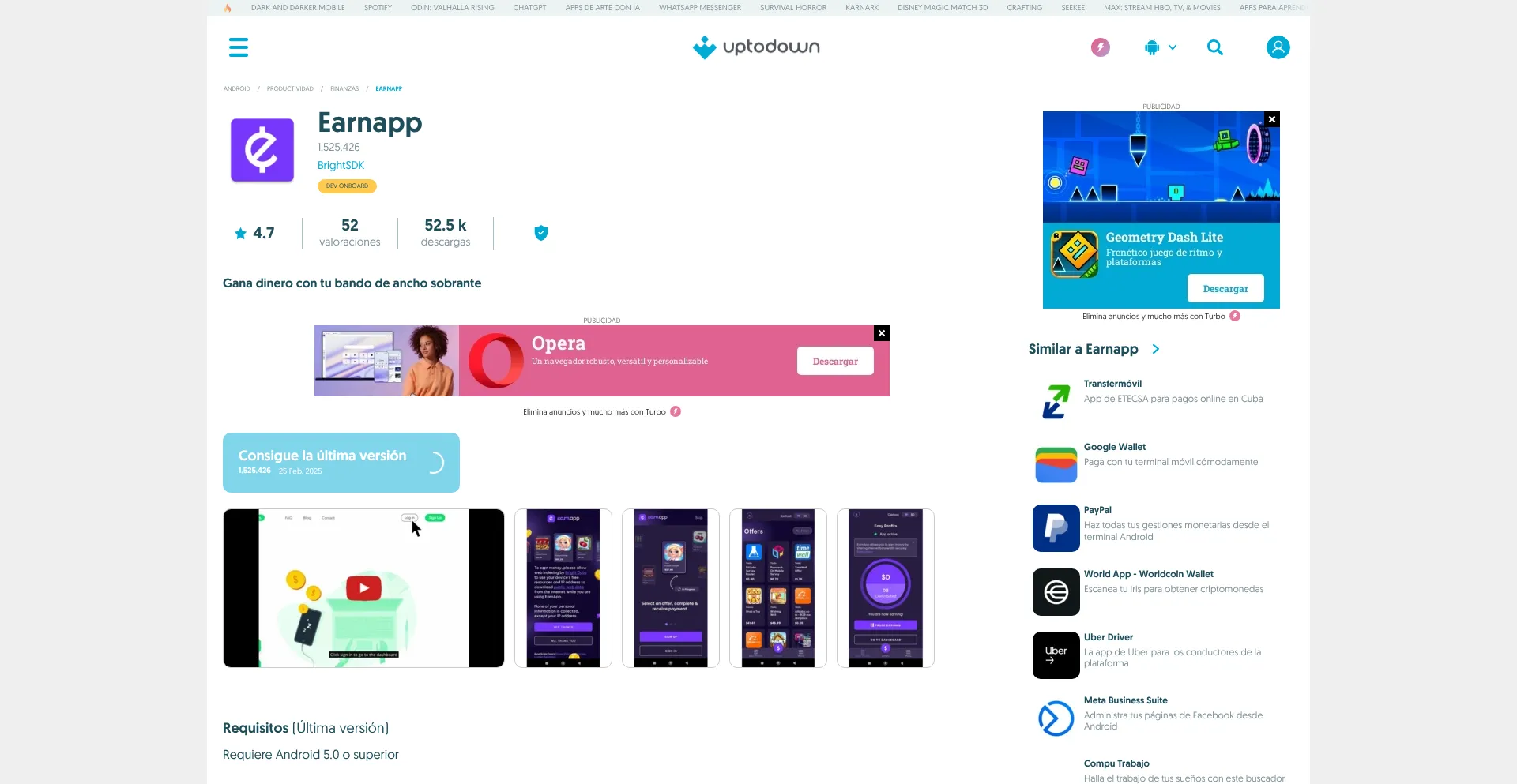 Earnapp-by-brightdata.uptodown.com Reviews | Check if site is scam or legit