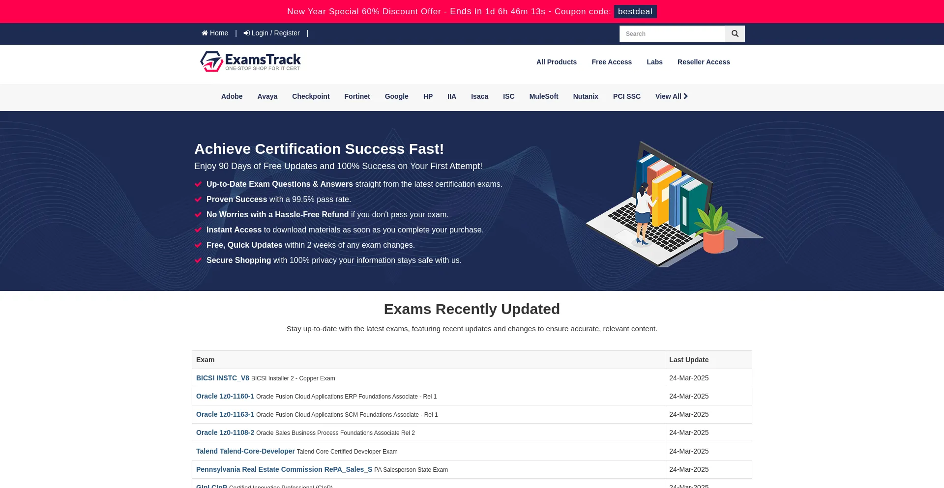 Examstrack.com Reviews | Check if site is scam or legit