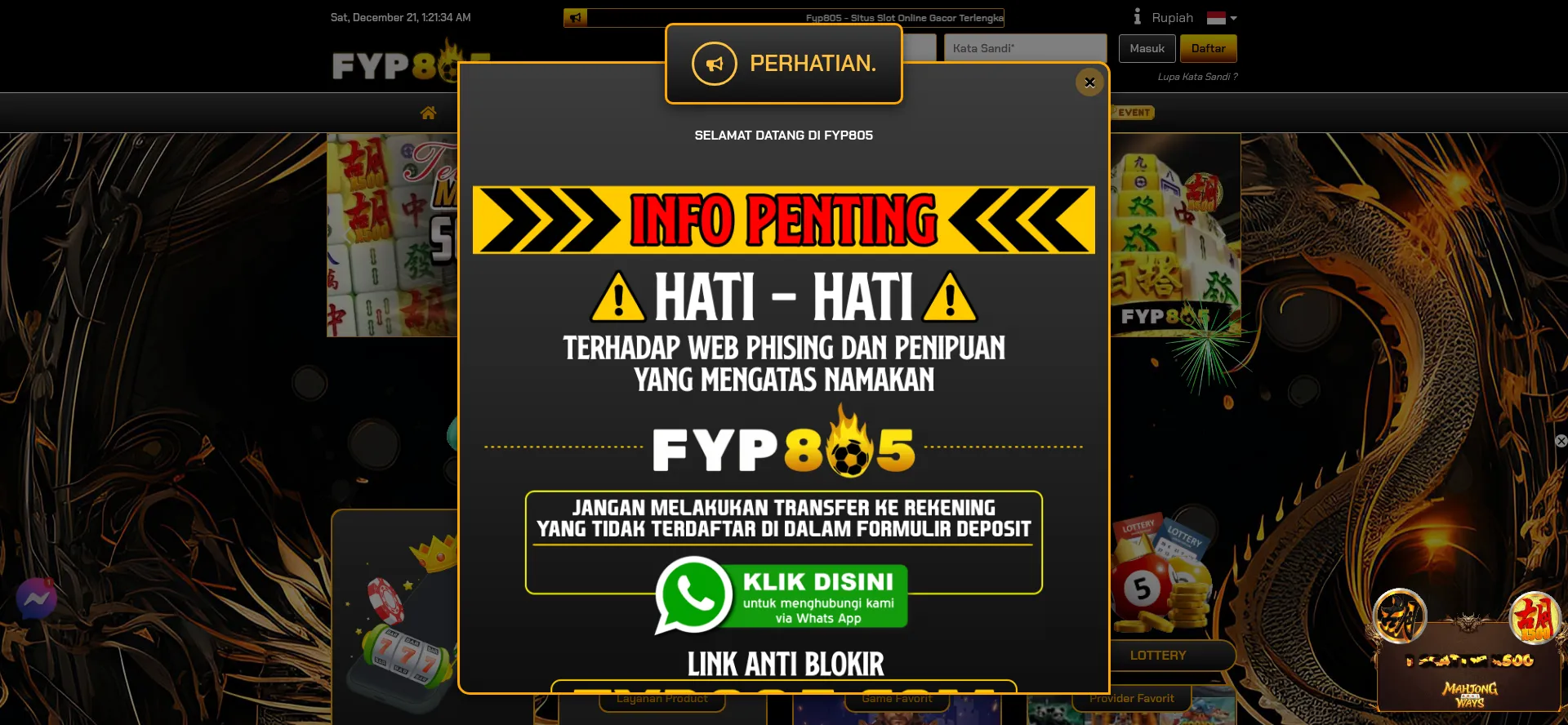 Fyp805hoki.online Reviews: Check Scam or Safe? Low Trust 24/100