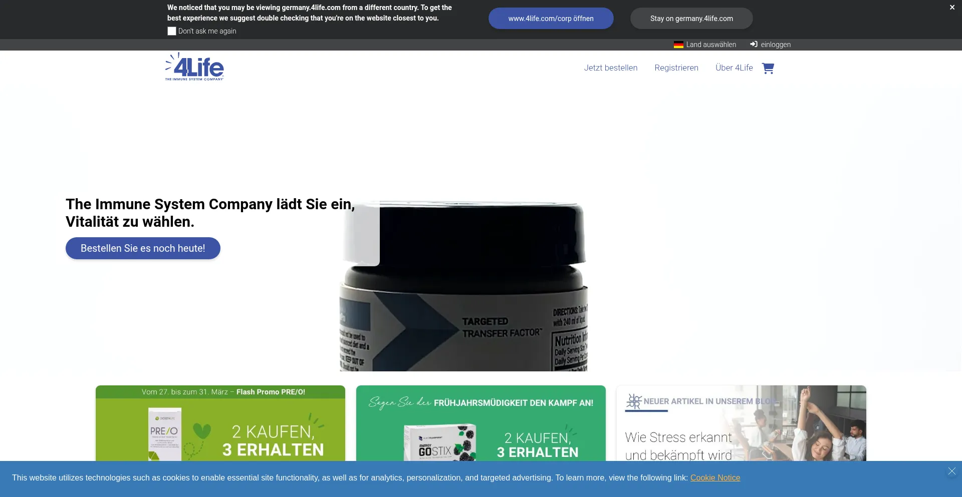 Germany.4life.com Review: Suspicious Website. Low trust score: 39%