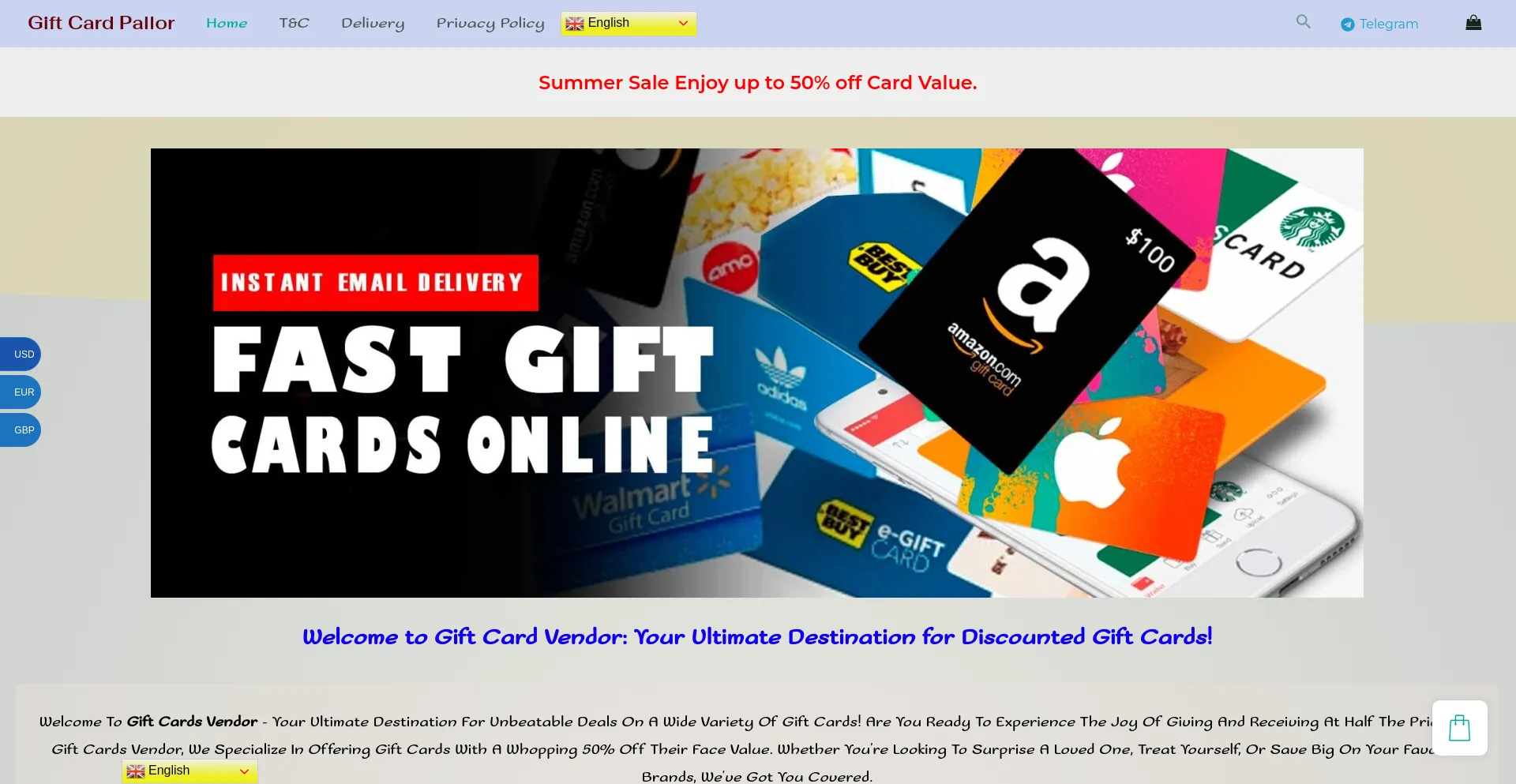 Giftcardsvendor.shop Reviews | Scam, Legit or Safe Check