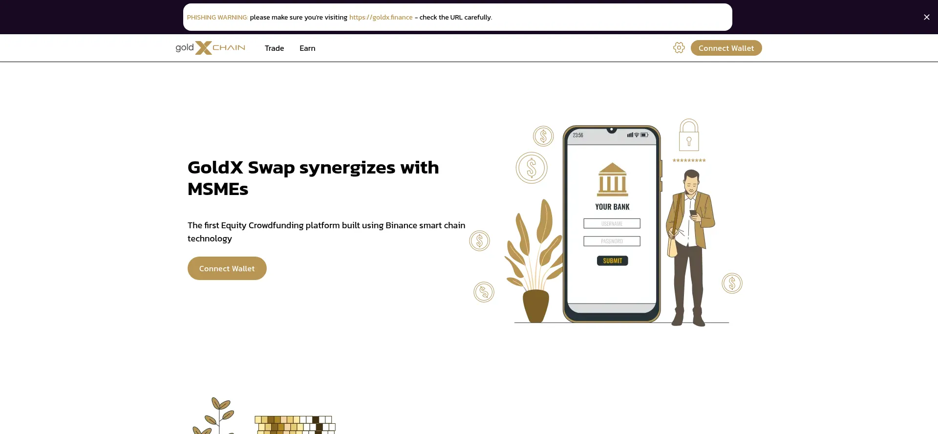 Goldx.finance Review: Suspicious Website. Low trust score: 38%