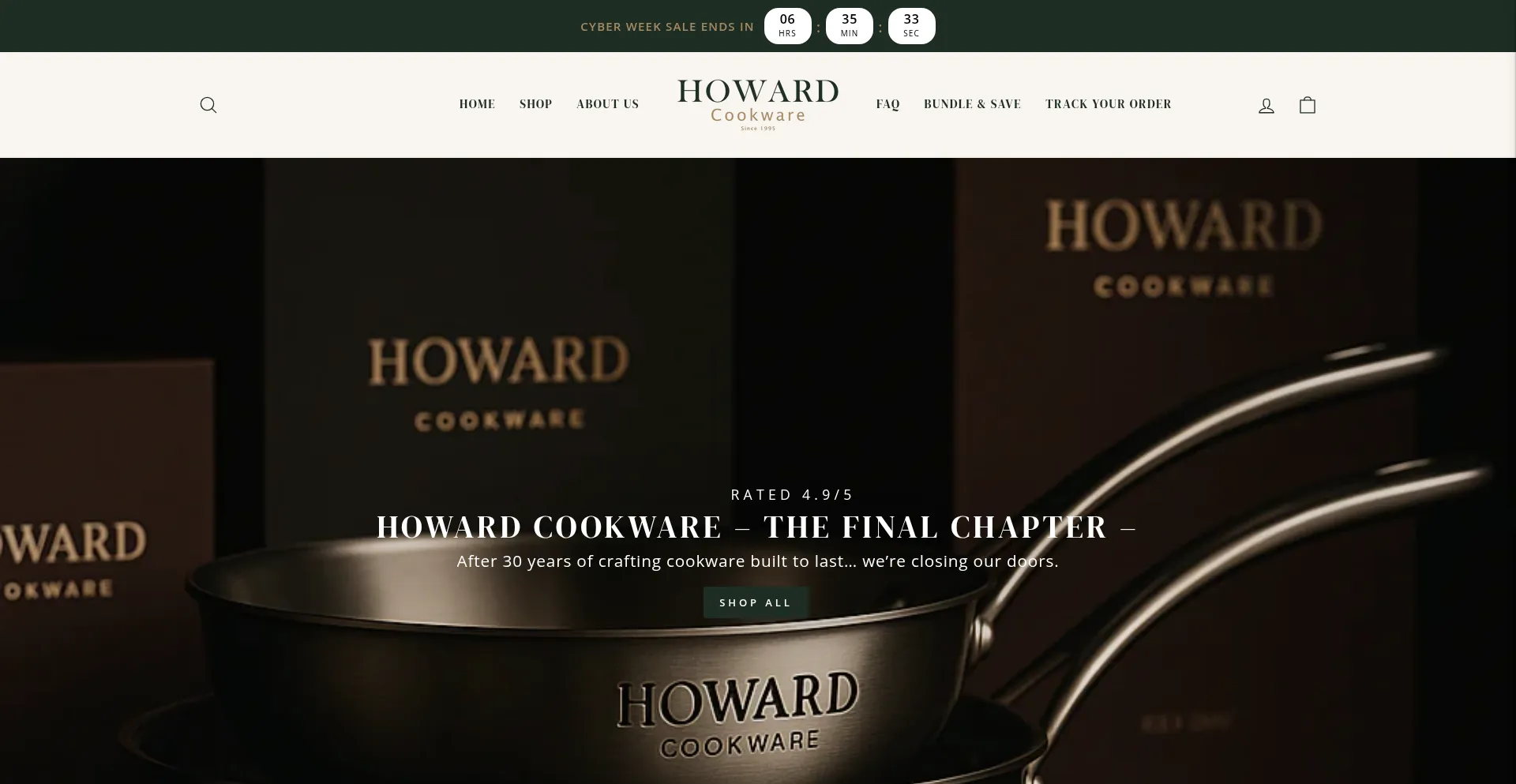 Howard-cookware.com Review: Suspicious Shop (19/100 Trust Score)