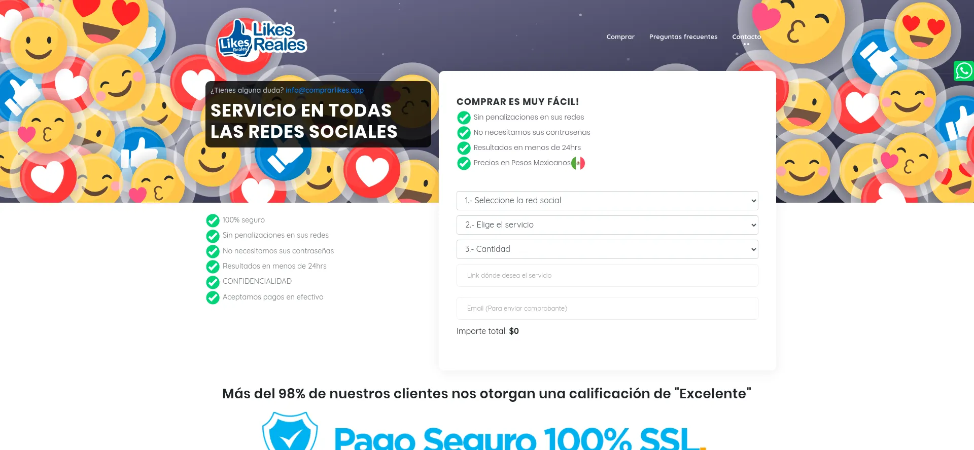 Likesymas.com Review: Suspicious Website. Low trust score: 39%