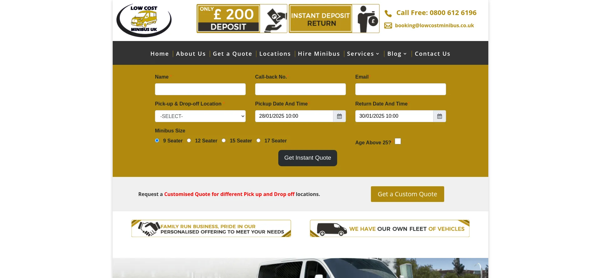 Lowcostminibus.co.uk Reviews: Unsettled Website | Check if site is scam or legit