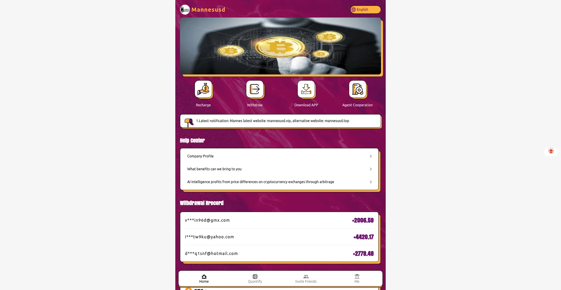 Mannesusd.vip Reviews | Scam, Legit or Safe Check | Gridinsoft