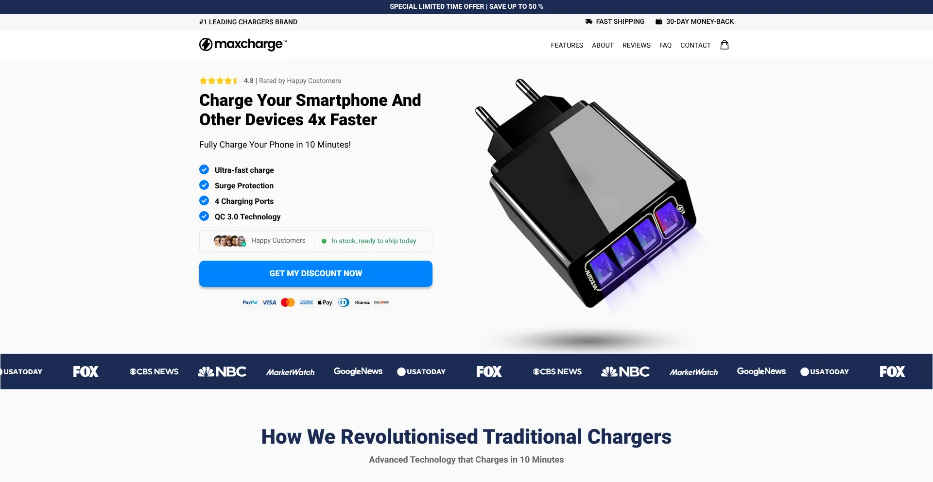 Max-charge.co Reviews: Check Scam or Safe? Low Trust 39/100