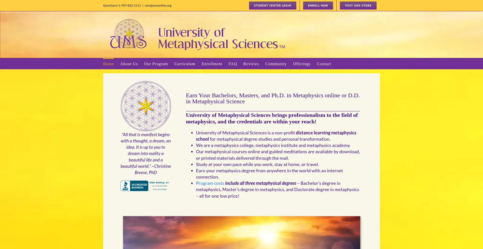 Metaphysicsuniversity.com Reviews | Scam, Legit or Safe Check