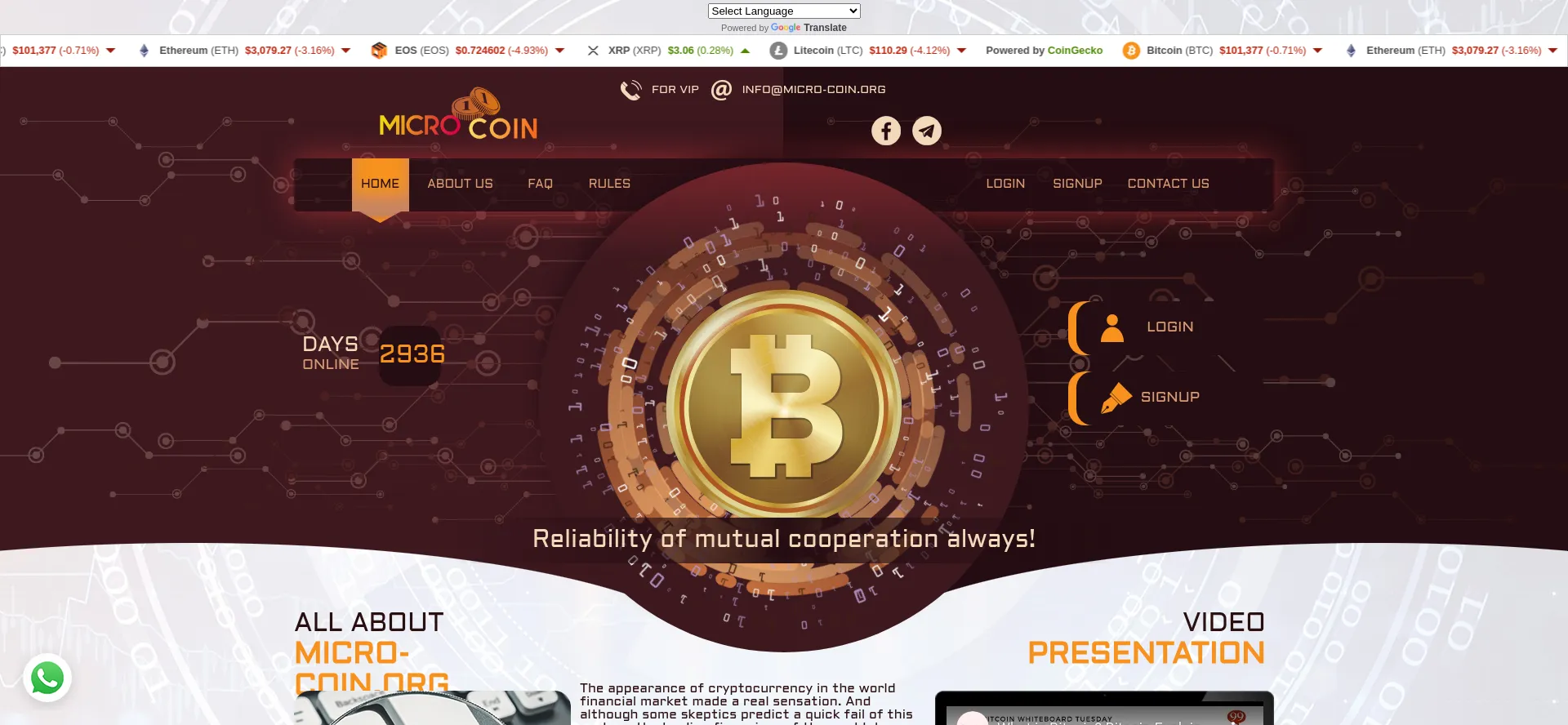 Micro-coin.org Review: Suspicious Website. Very low trust score: 18%