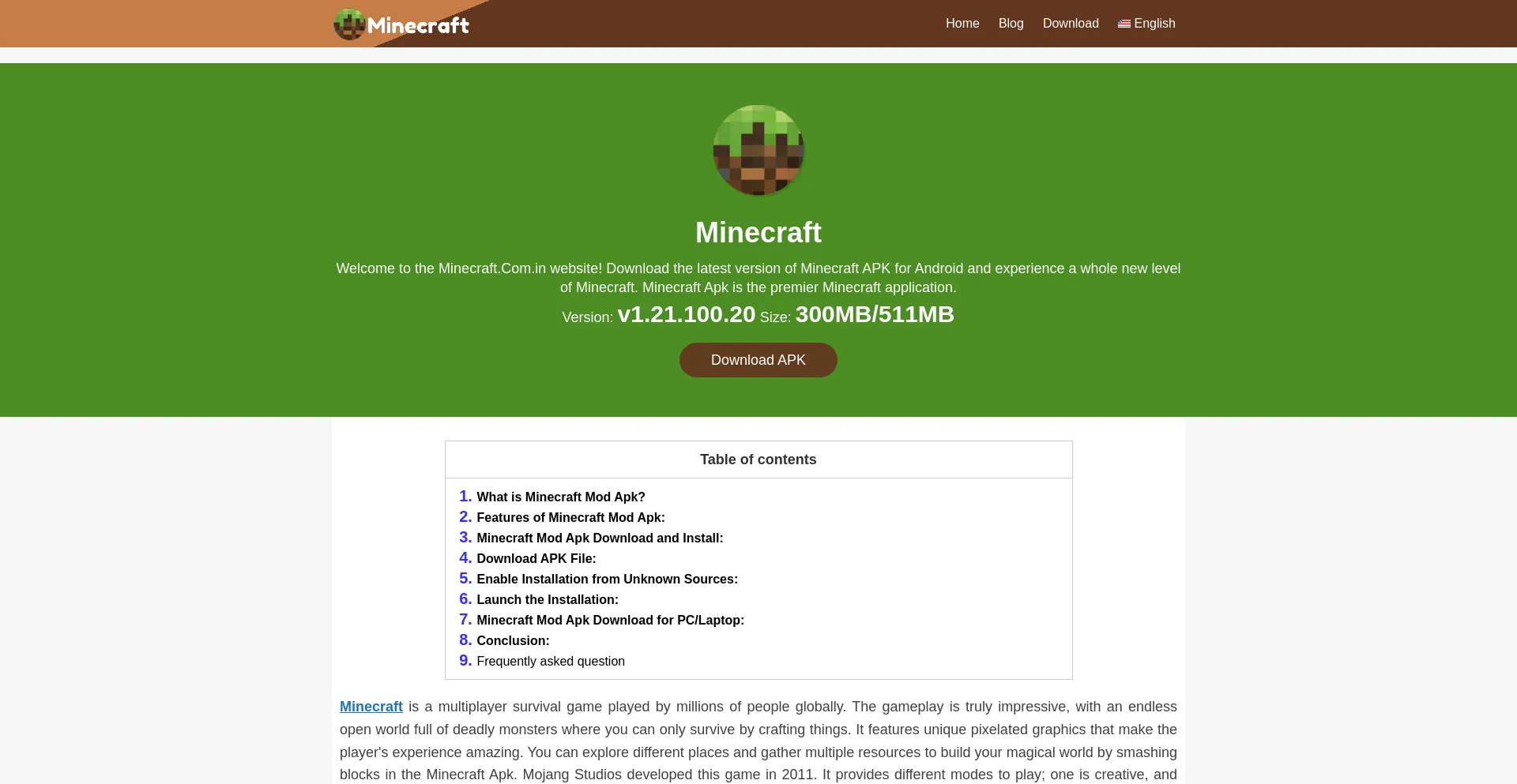 Minecraft.com.in Review: Suspicious Website, Trust Score 39/100