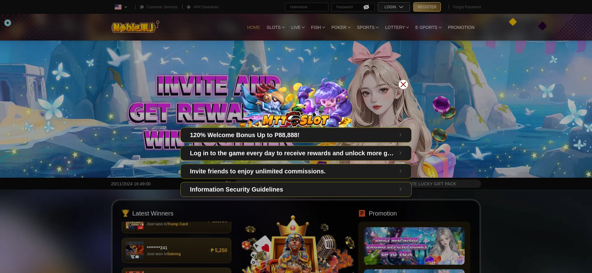 Noblejili.ph Review: Low Trust Online Casino, Trust Score 43/100