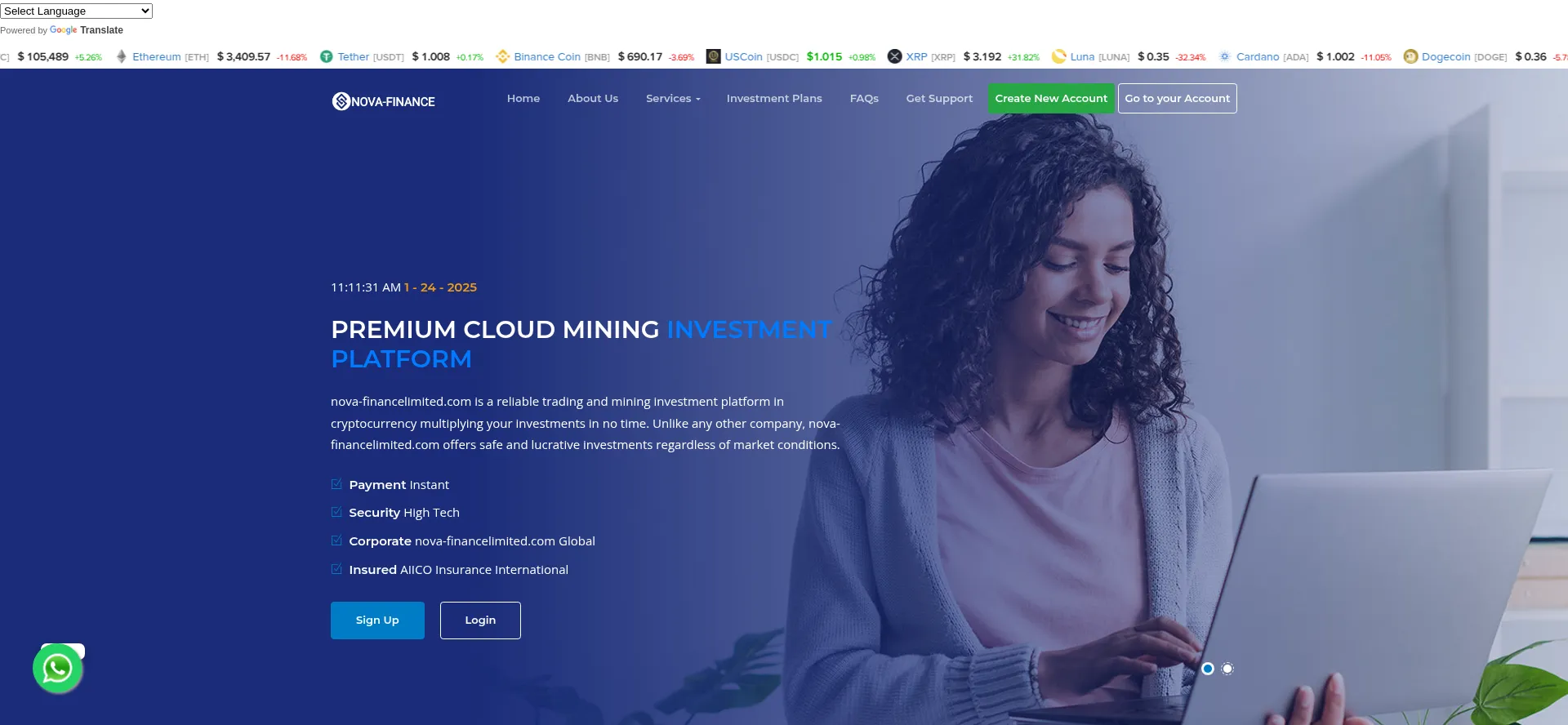 Nova-financelimited.com Review: Suspicious Website. Low trust score: 38%