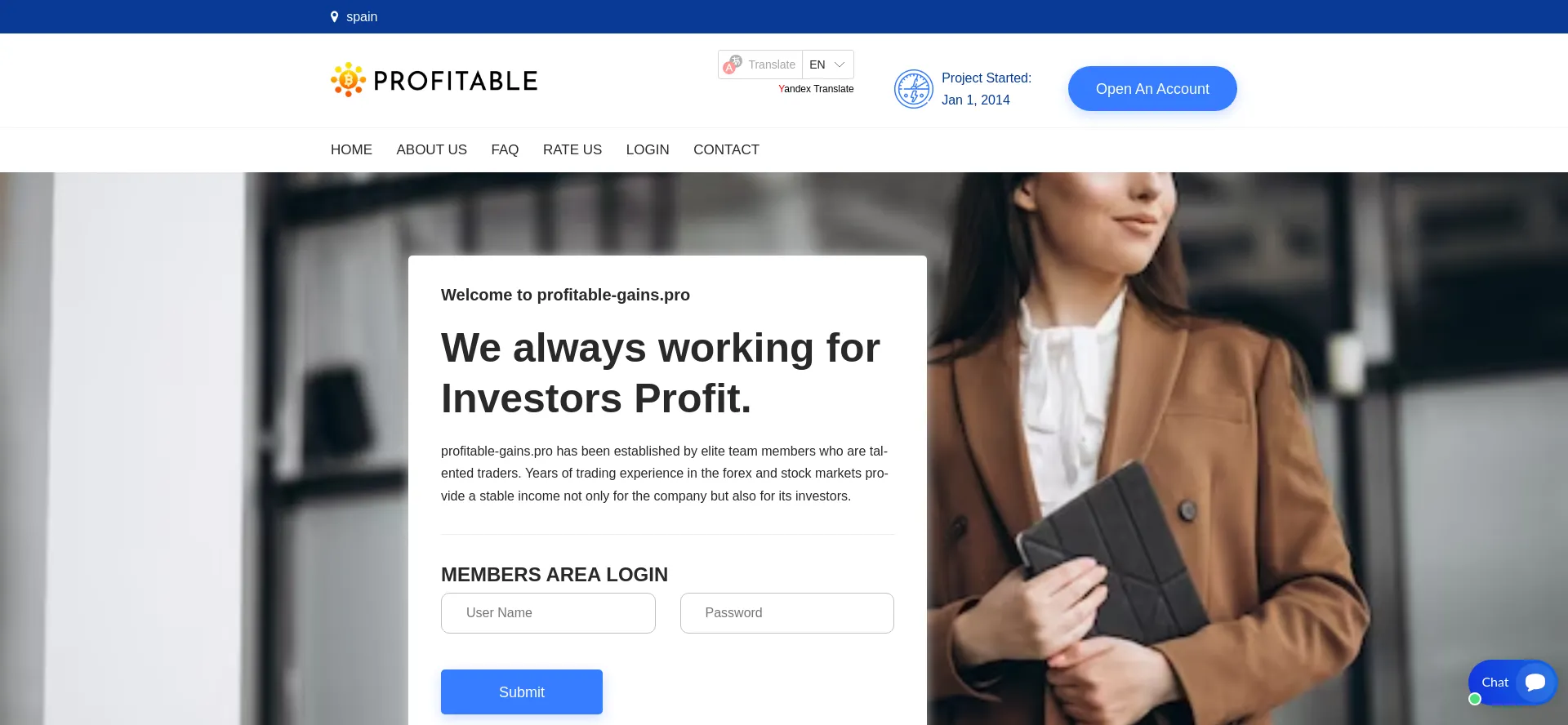 Profitable-gains.pro Financial Scam | Check if site is safe