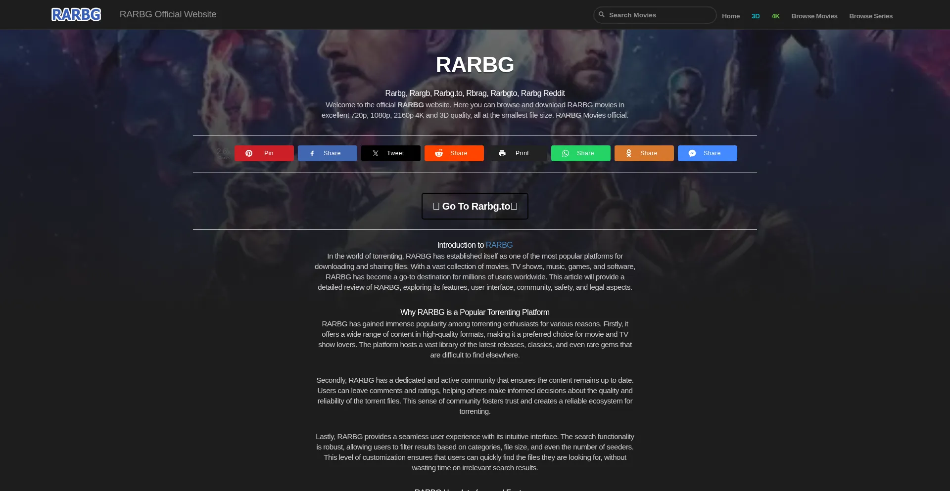 Rarbg-official.is Reviews: Check Scam or Safe? Very Low Trust 1/100