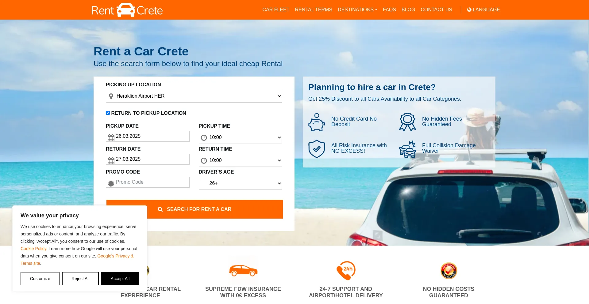 Rent-a-car-crete.gr Reviews | Check if site is scam or legit