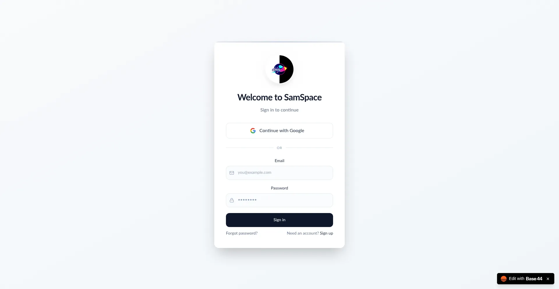 Samspace.base44.app Reviews: Check Scam or Safe? Very Low Trust 14/100