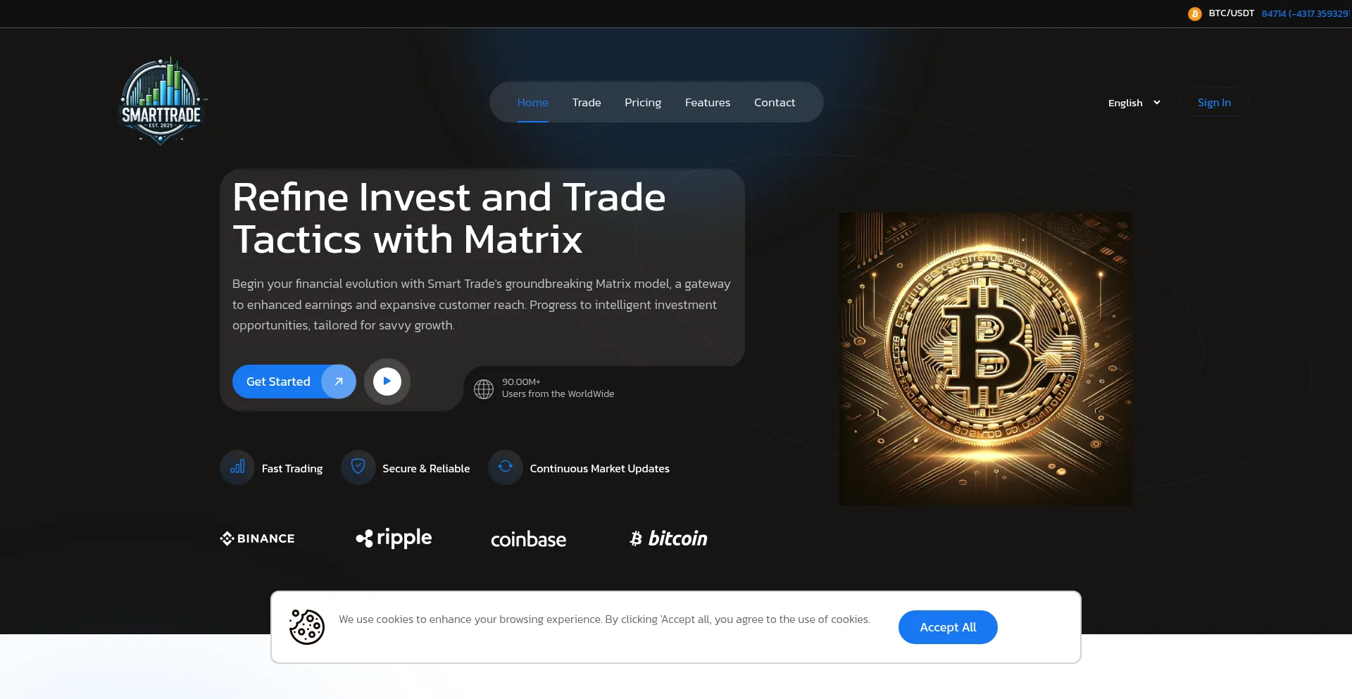 Smarttrade.space Review: Suspicious Website. Dangerous trust score: 1%