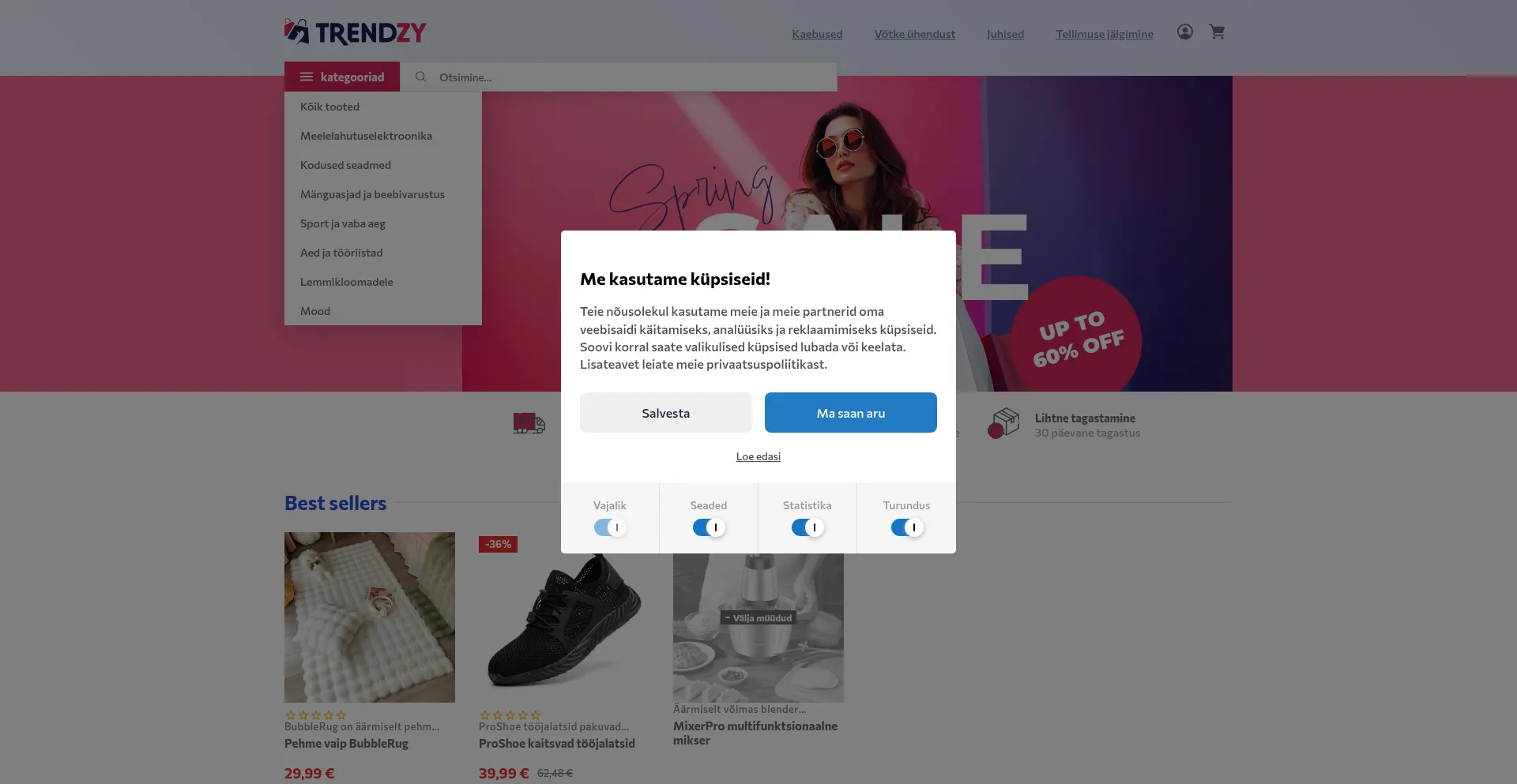 Trendzy.ee Reviews: Check Scam or Safe? Low Trust 39/100