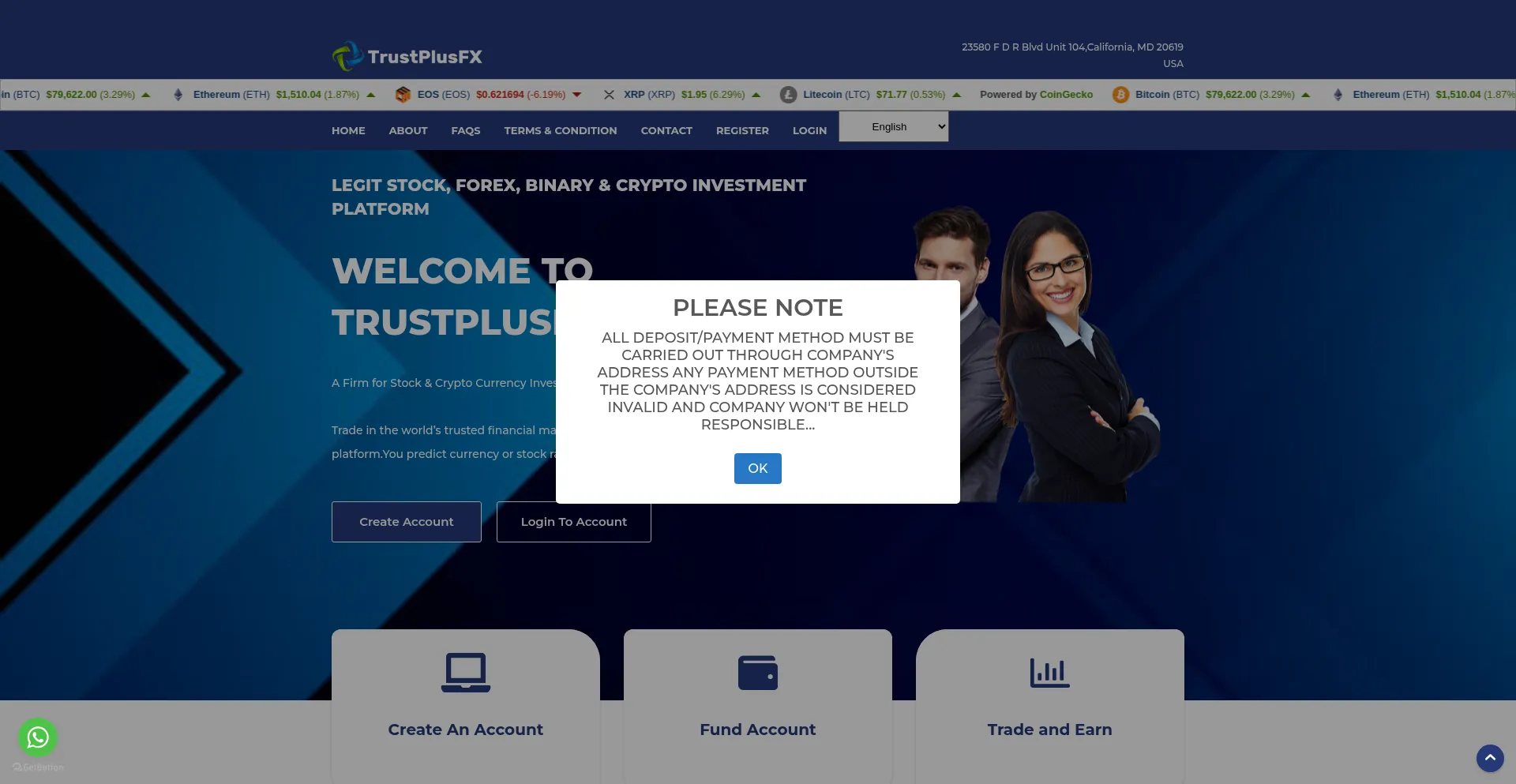 Trustplusfx.live Reviews: Check Scam or Safe? Very Low Trust 11/100