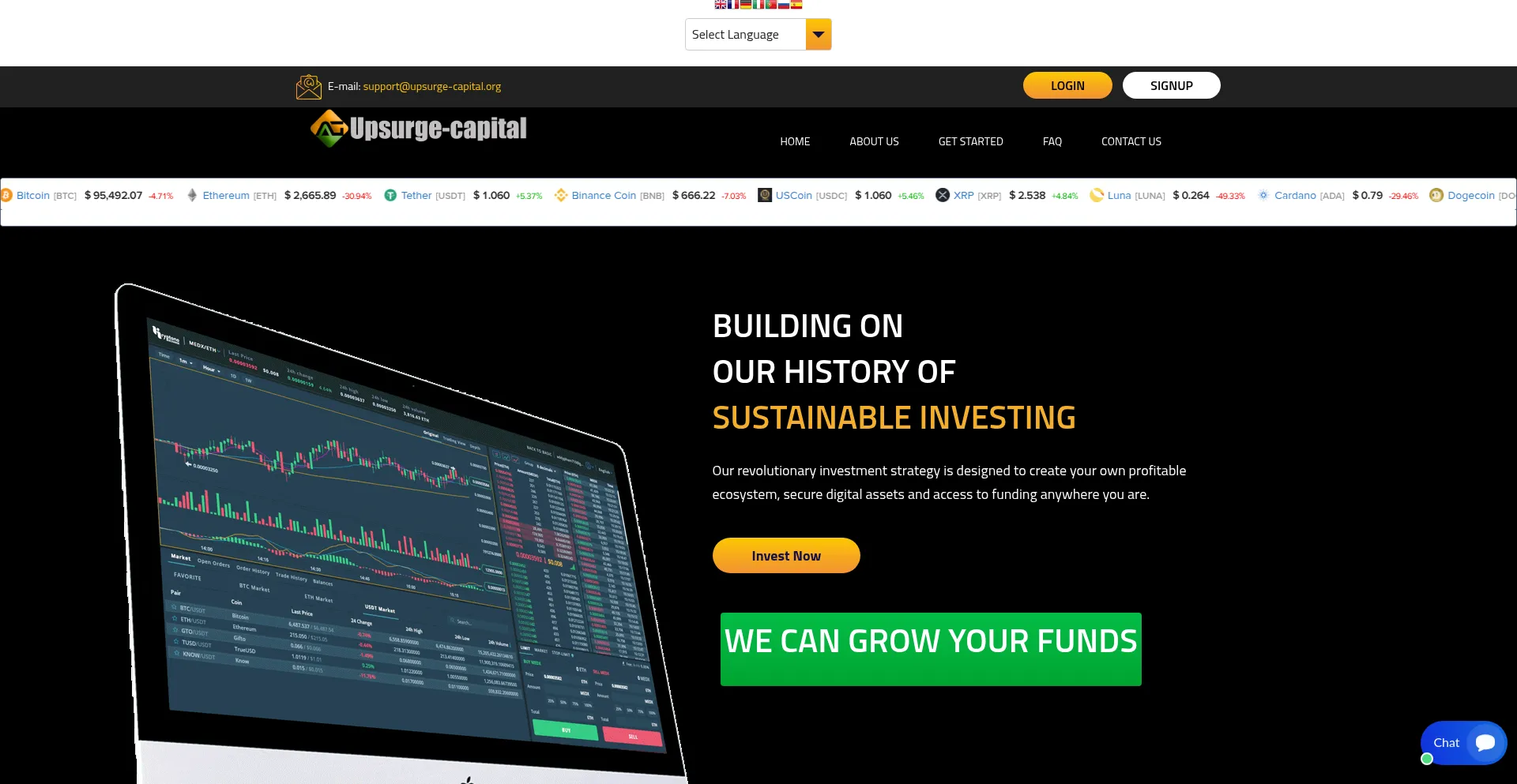 Upsurge-capital.org Review: Suspicious Website. Low trust score: 28%