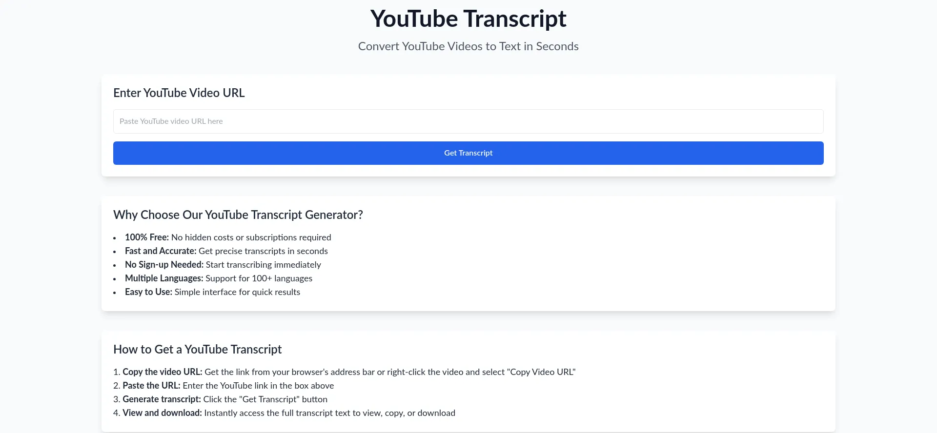 Youtubetranscript.cc Review: Suspicious Website. Low trust score: 39%